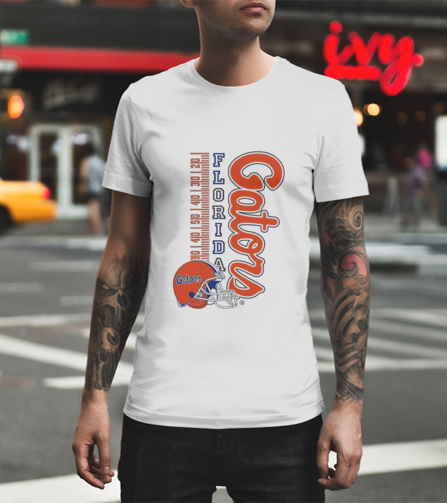 Florida Gators Football Helmet Scoreboard T-Shirt