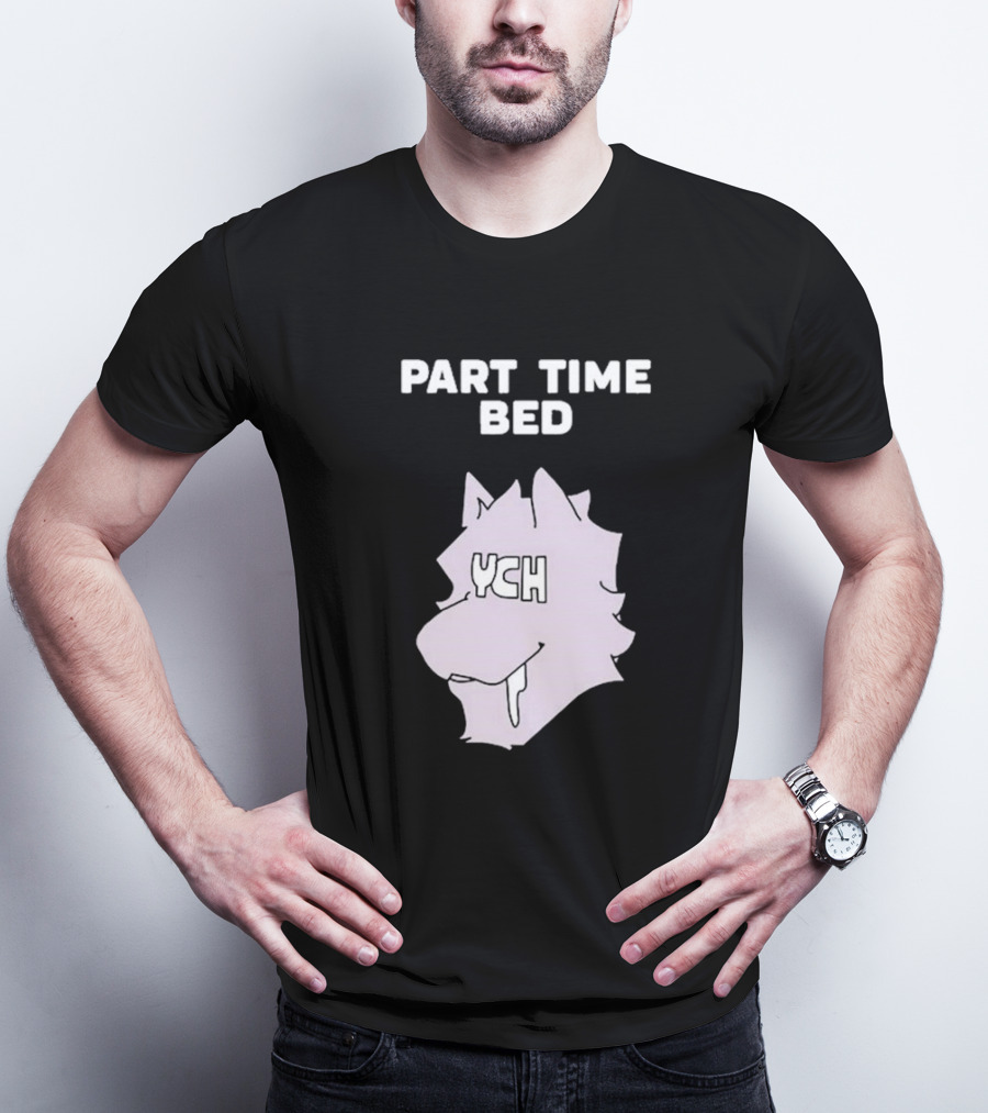Gustav Indycar Part Time Bed YCH Wolf Head T-Shirt