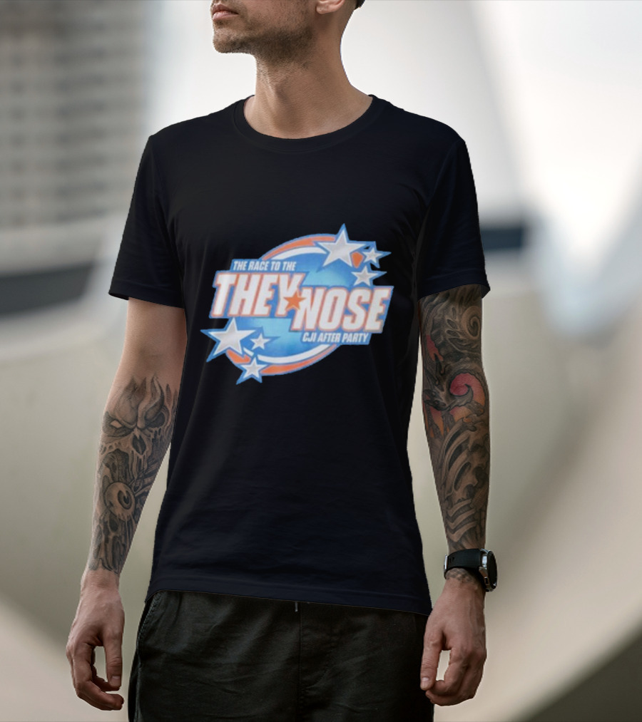 The Race To The They Nose Cji After Party Stars And Swirls T-Shirt