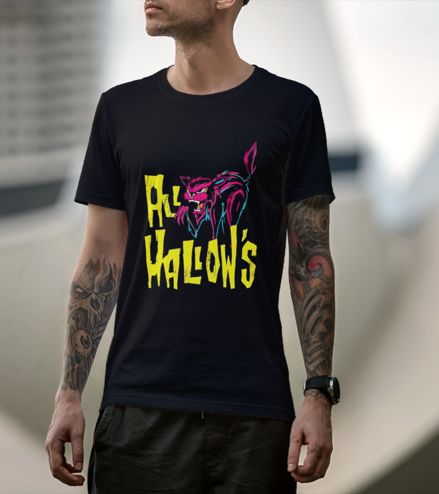 All Hallow's Afireinside Cat T-Shirt