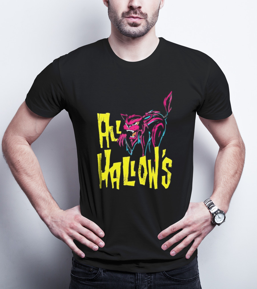 All Hallow's Afireinside Cat T-Shirt