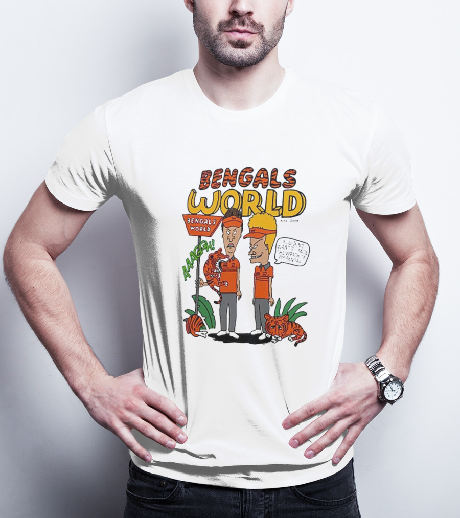 Bengals World Cincinnati NFL X Homage X Beavis And Butt-head Aaagh T-Shirt