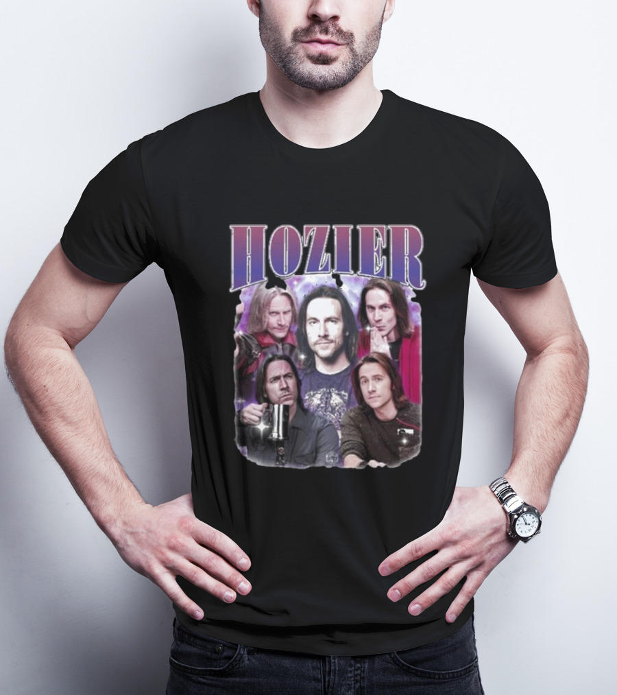 Hozier Music Hozier Matt Mercer Starry Background Collage T-Shirt