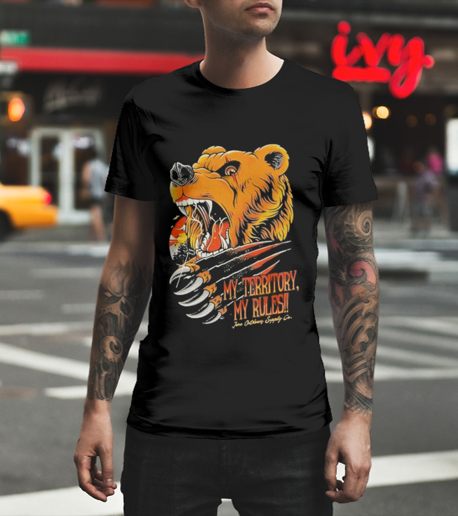 My Territory My Rules Bear Claw Jena Outdoors Supply CO T-Shirt