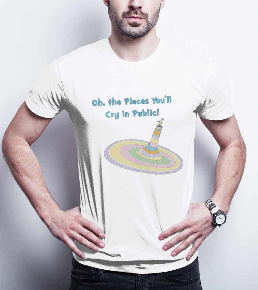 Oh The Places You’ll Cry In Public Pastel Swirl Tower T-Shirt