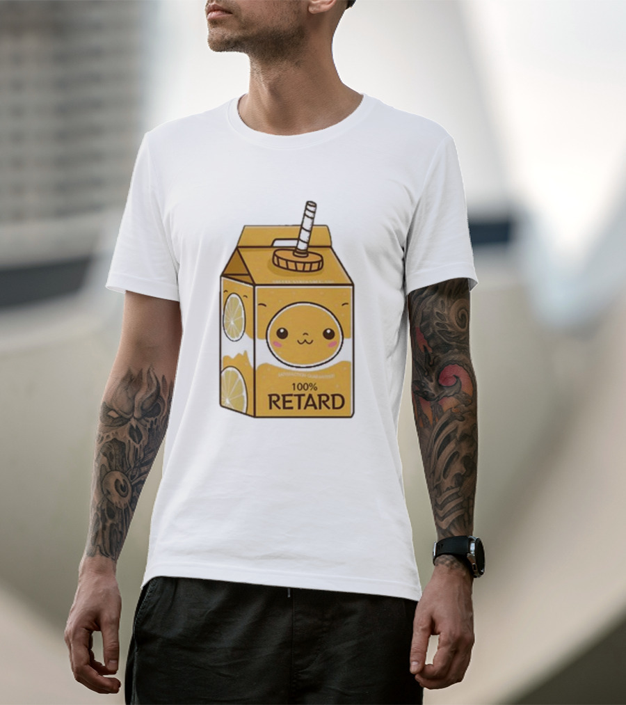 Satisfaction Guaranteed 100 Retard Lemon Juice Box Kawaii Face T-Shirt