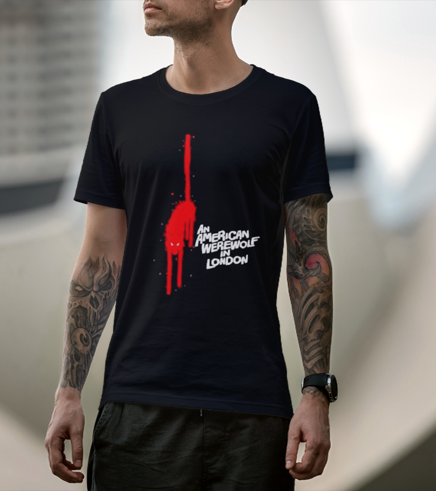 An American Werewolf In London Retro Horror Movie Red Cat T-Shirt