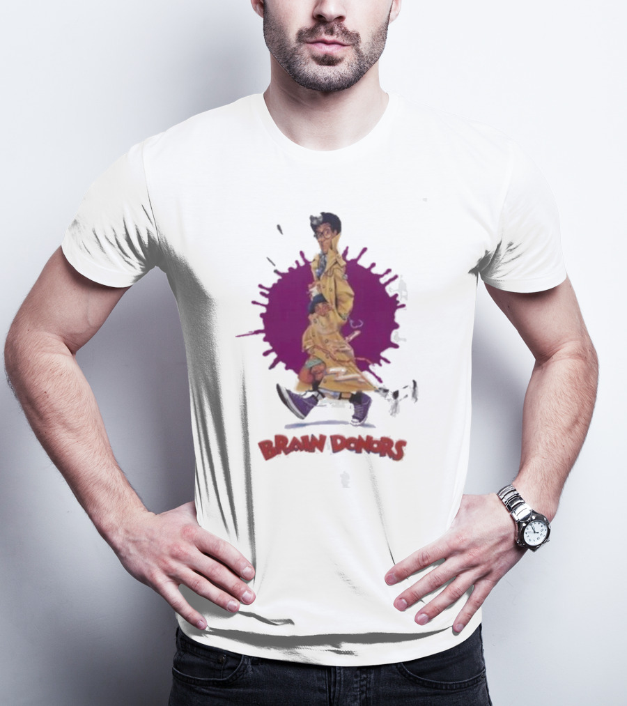 Brain Donors Retro 80’s Comedy Movie Characters Trench Coat Parade T-Shirt