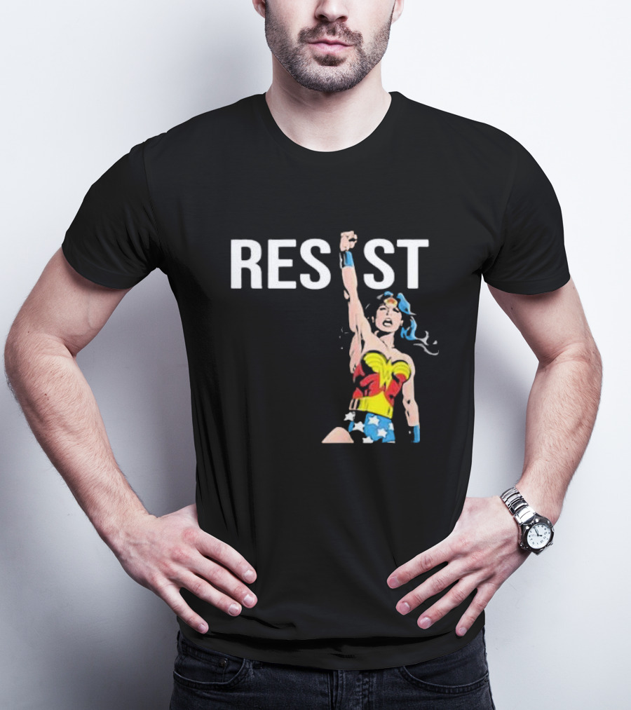 Wonder Woman Resist Power Iconic Fist Uplift T-Shirt