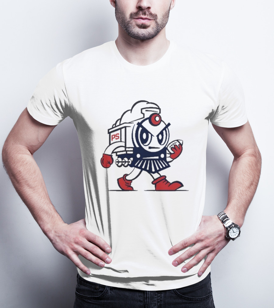 Josh Pate Mascot PS Train Football Character T-Shirt