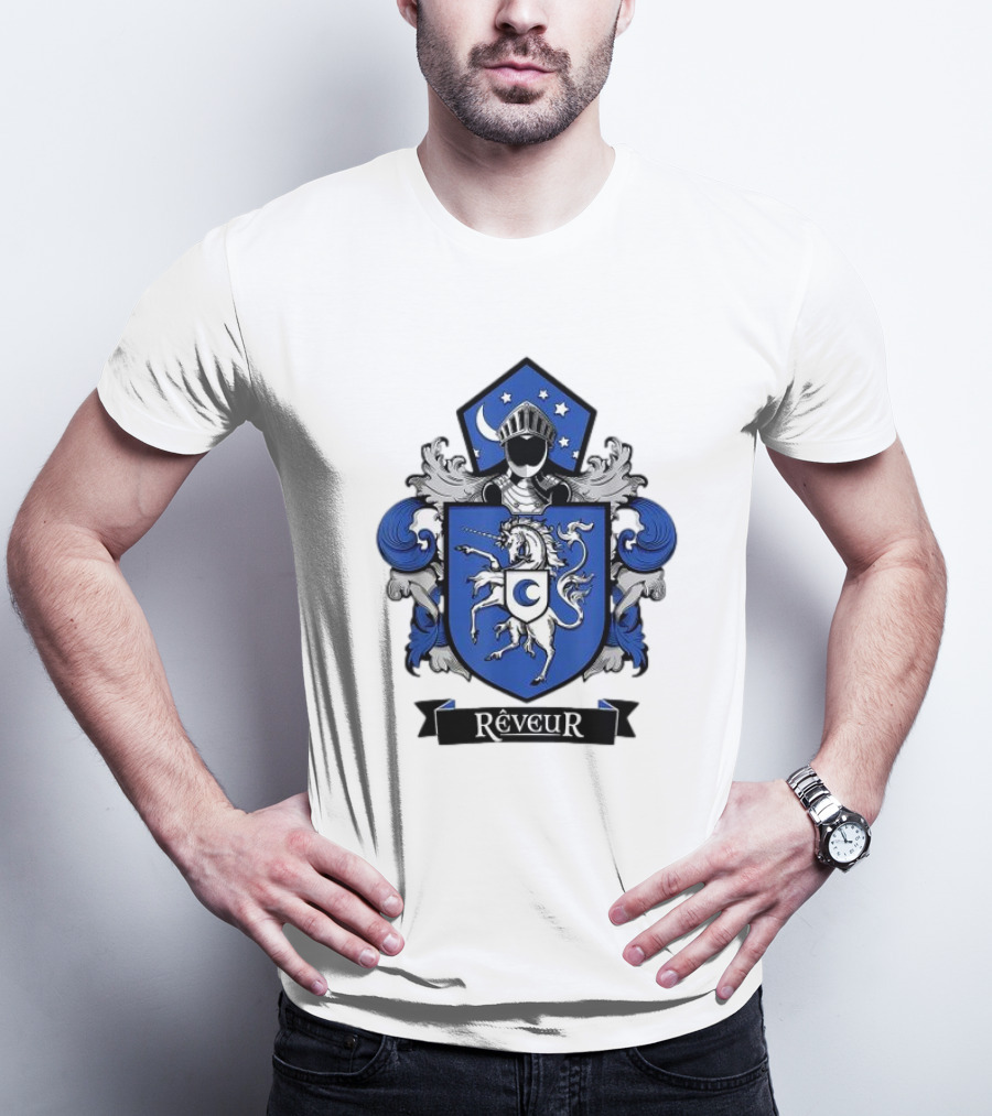 Rêveur House Of Dreamers RCA Givers School Spirit Unicorn Coat Of Arms T-Shirt