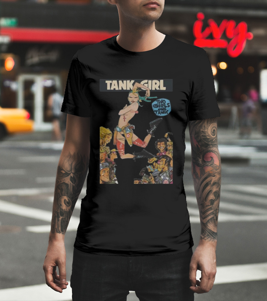 Tank Girl Two Girls One Tank Comic Art Adventure Iconic Characters T-Shirt
