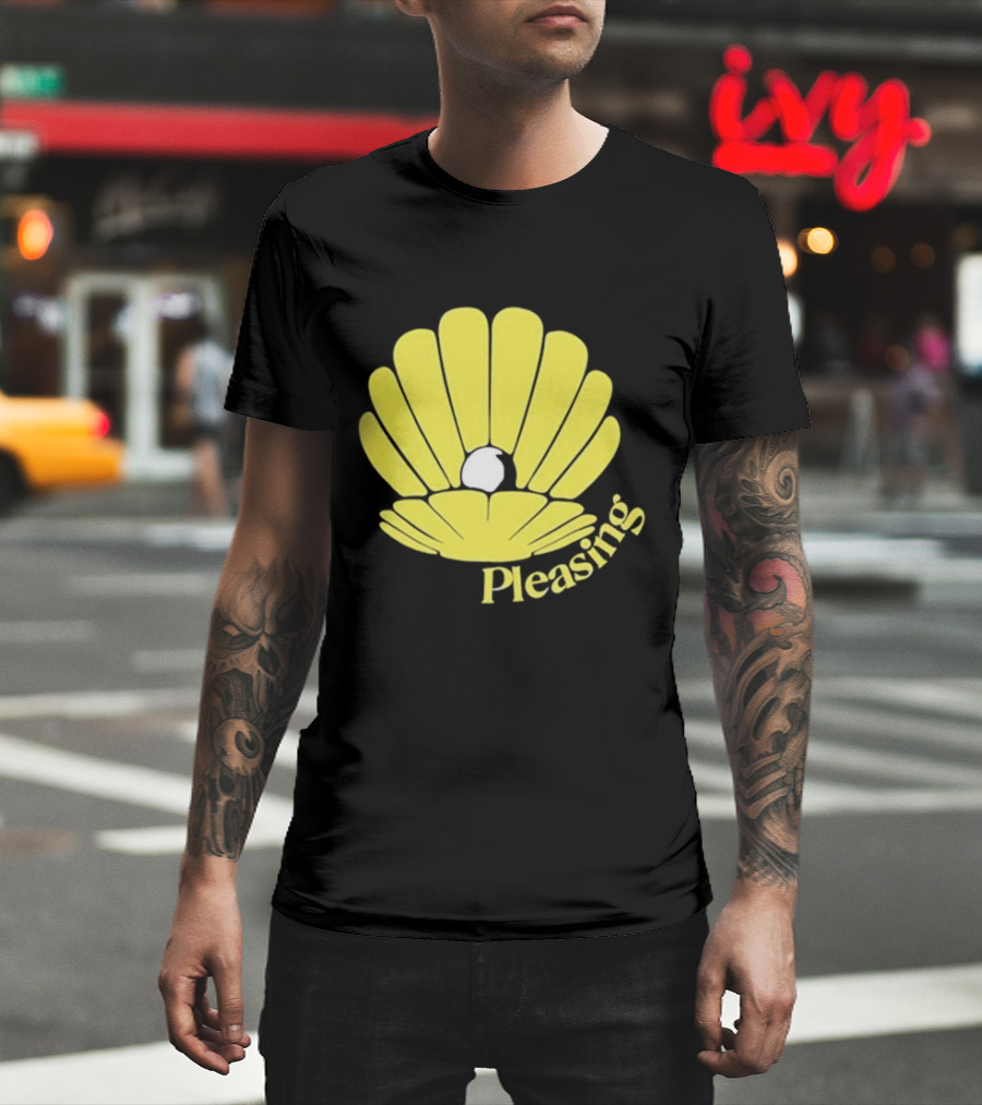 Pleasing Clam Yellow Shell With Pearl T-Shirt