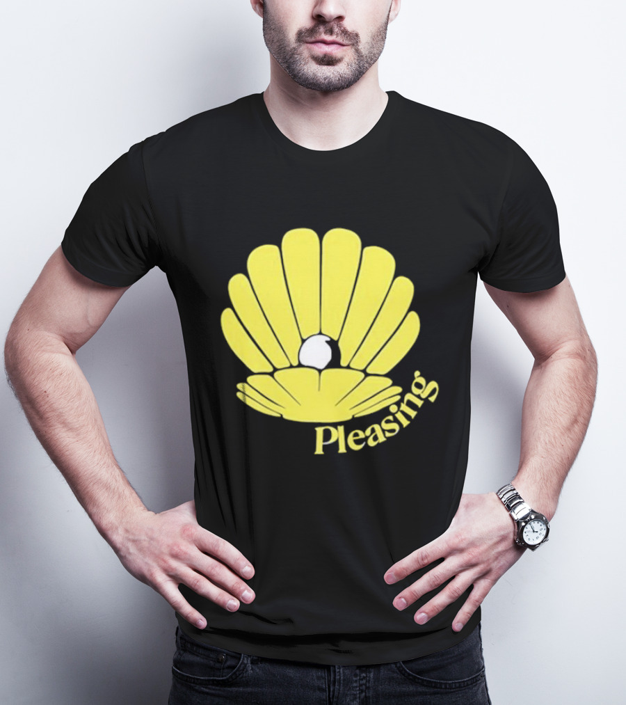 Pleasing Clam Yellow Shell With Pearl T-Shirt