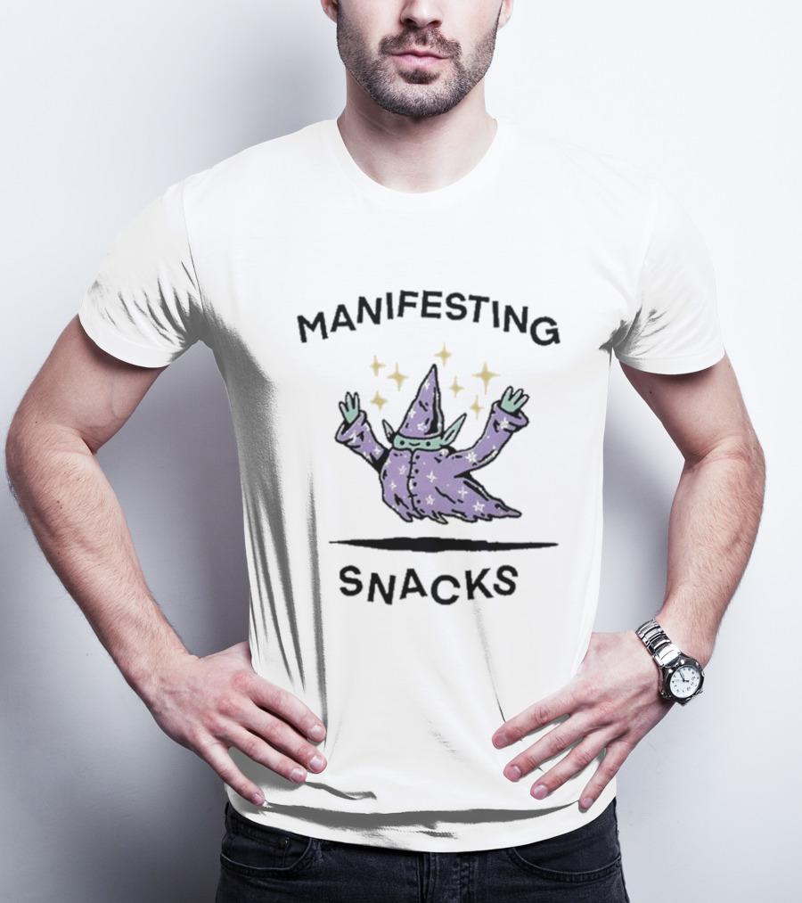 Wizard Of Barge Manifesting Snacks Stars Magic T-Shirt