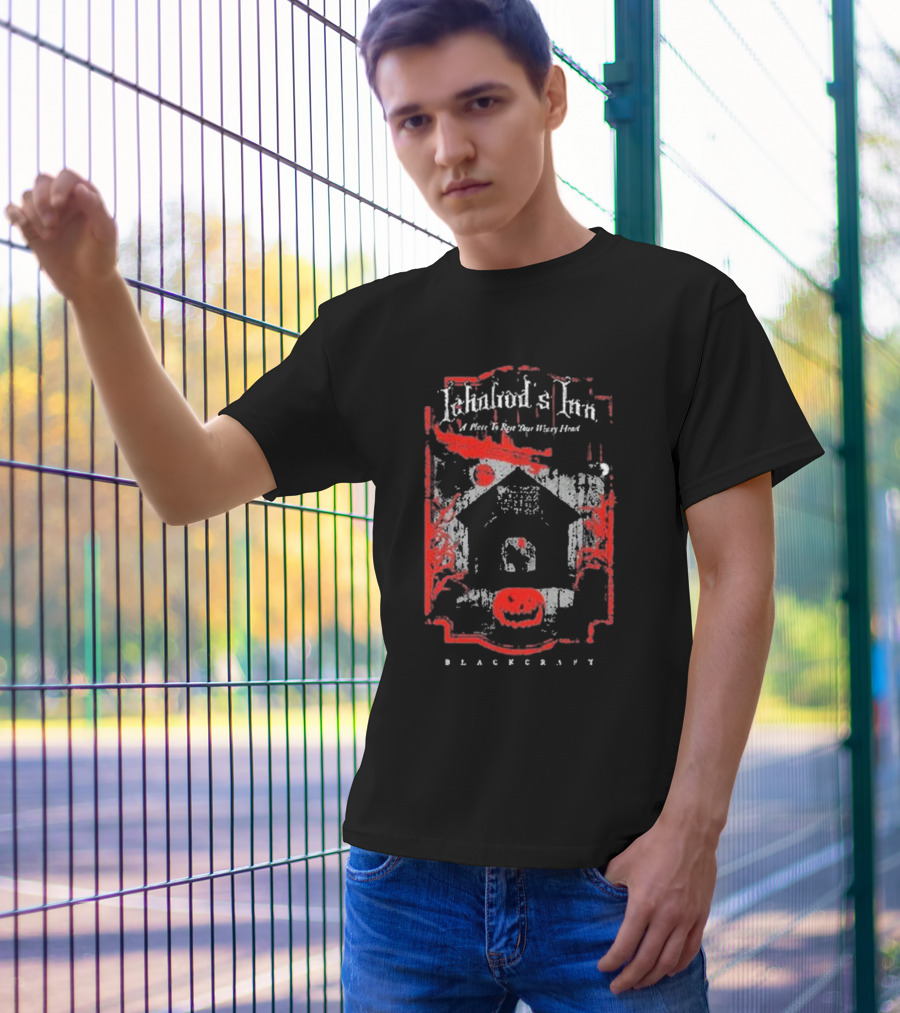 Blackcraft Cult Ichabod's Inn Haunted House Pumpkin Moon T-Shirt