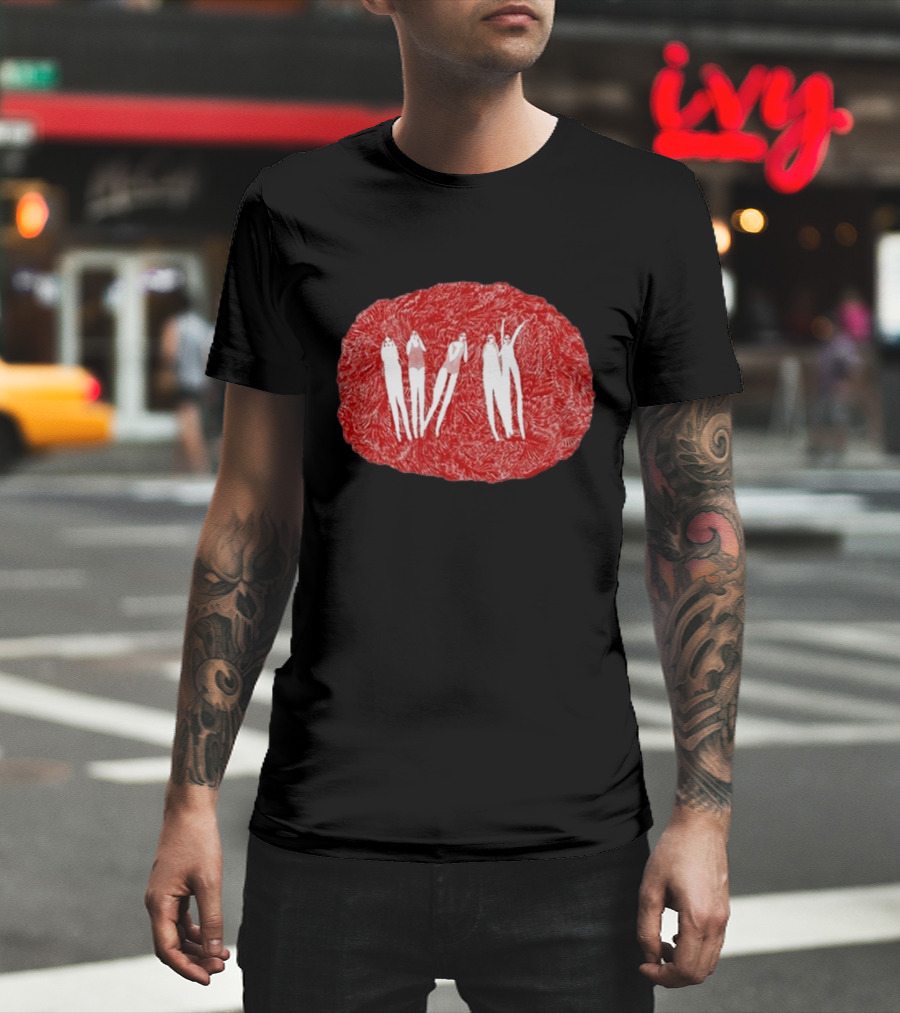 Burn Your Fire For No Witness Silhouettes On Red Texture T-Shirt