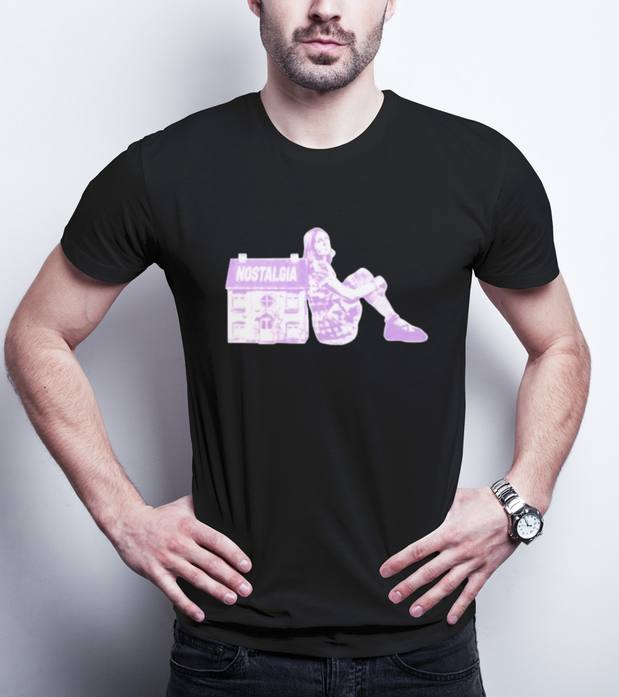 Nostalgia House Girl Silhouette In Purple Tone T-Shirt