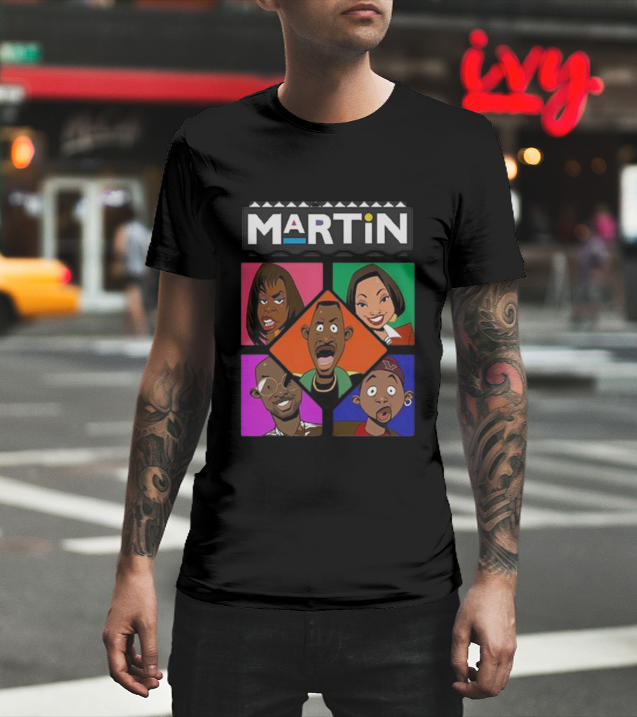 Martin Lawrence Martin TV Show Cartoon Characters T-Shirt