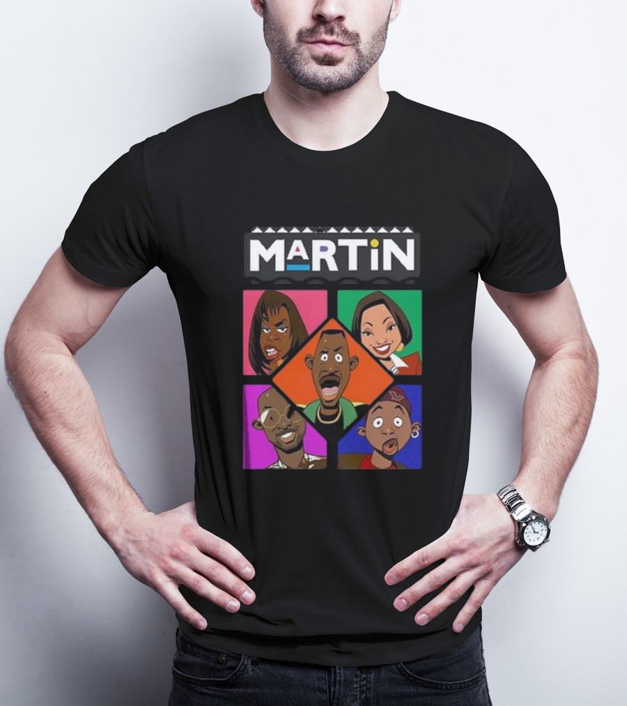Martin Lawrence Martin TV Show Cartoon Characters T-Shirt