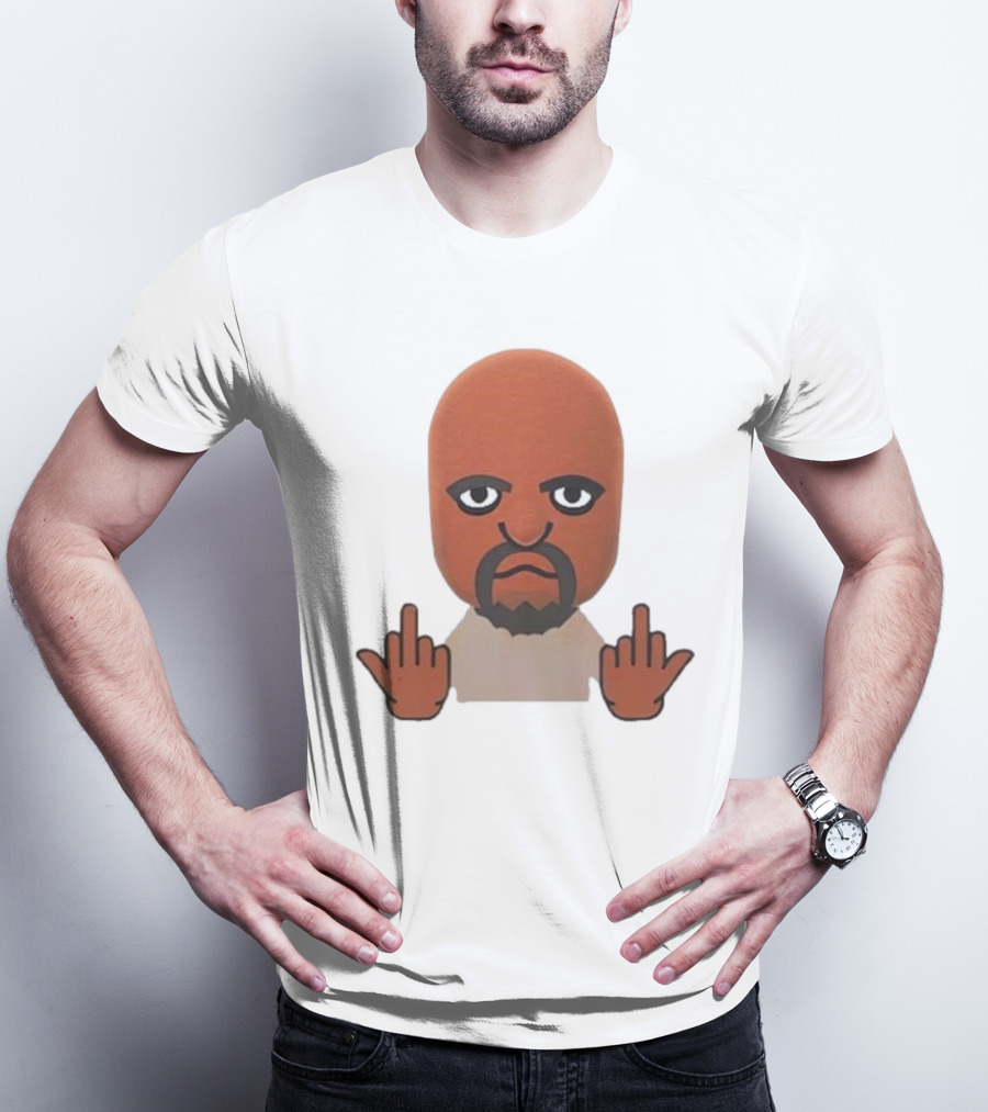 Mii Character Middle Finger Gesture Mood T-Shirt