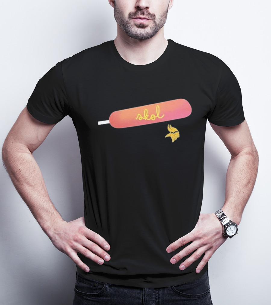 Minnesota Vikings Skol Hotdog With Team T-Shirt