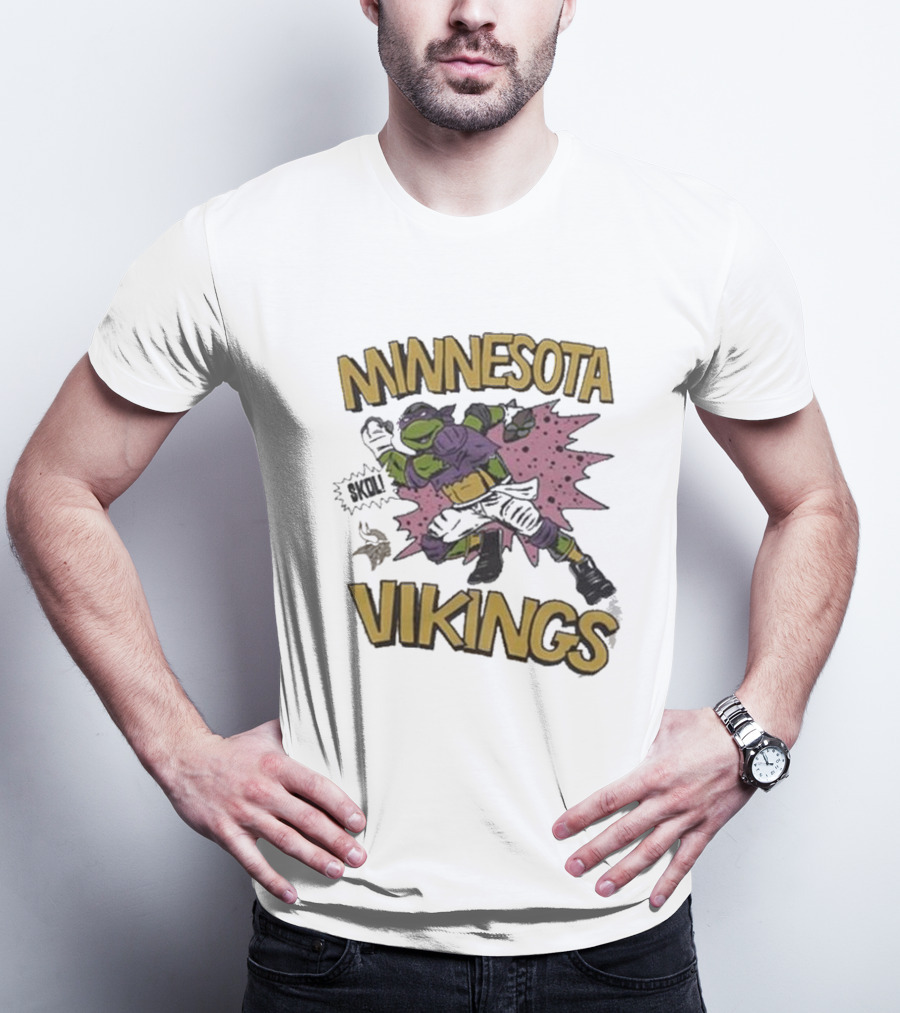 Tmnt Donatello Minnesota Vikings Crossover T-Shirt