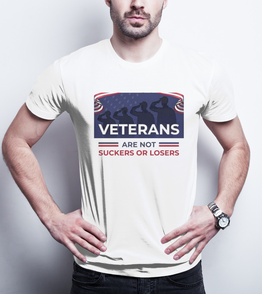 Veterans Are Not Suckers Or Losers Salute Silhouette T-Shirt