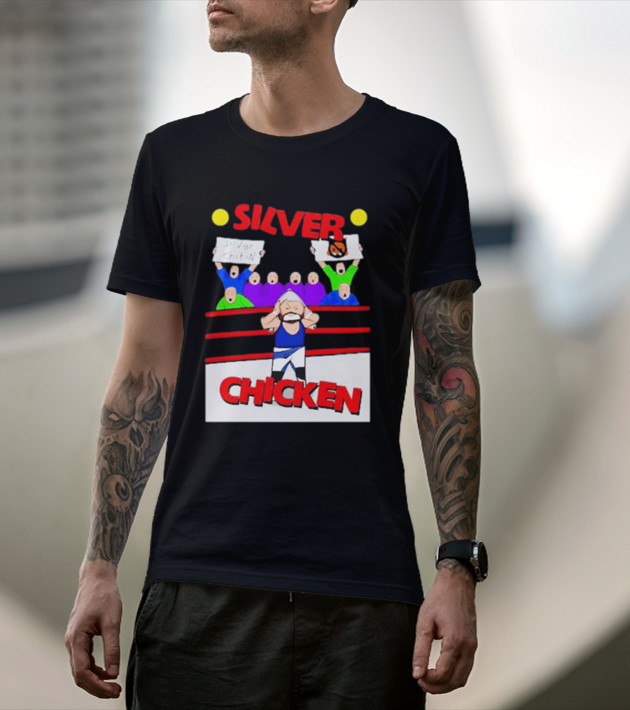 Silver Fox Ringside Champion Silver Chicken Fans T-Shirt