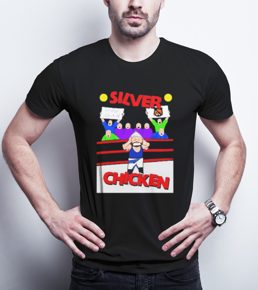 Silver Fox Ringside Champion Silver Chicken Fans T-Shirt