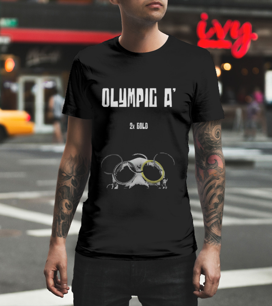 Olympic A' 2X Gold Rings And Goggles T-Shirt