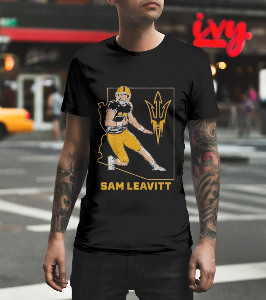 Sam Leavitt ASU Football State T-Shirt