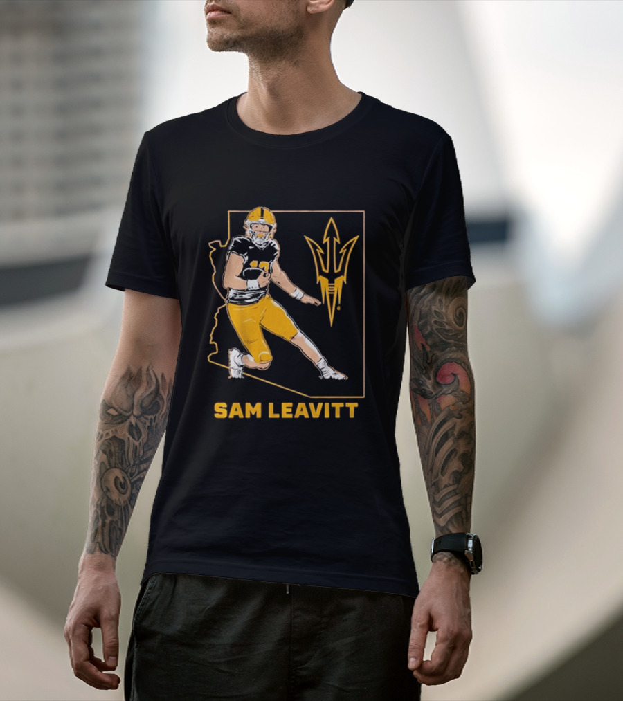 Sam Leavitt ASU Football State T-Shirt