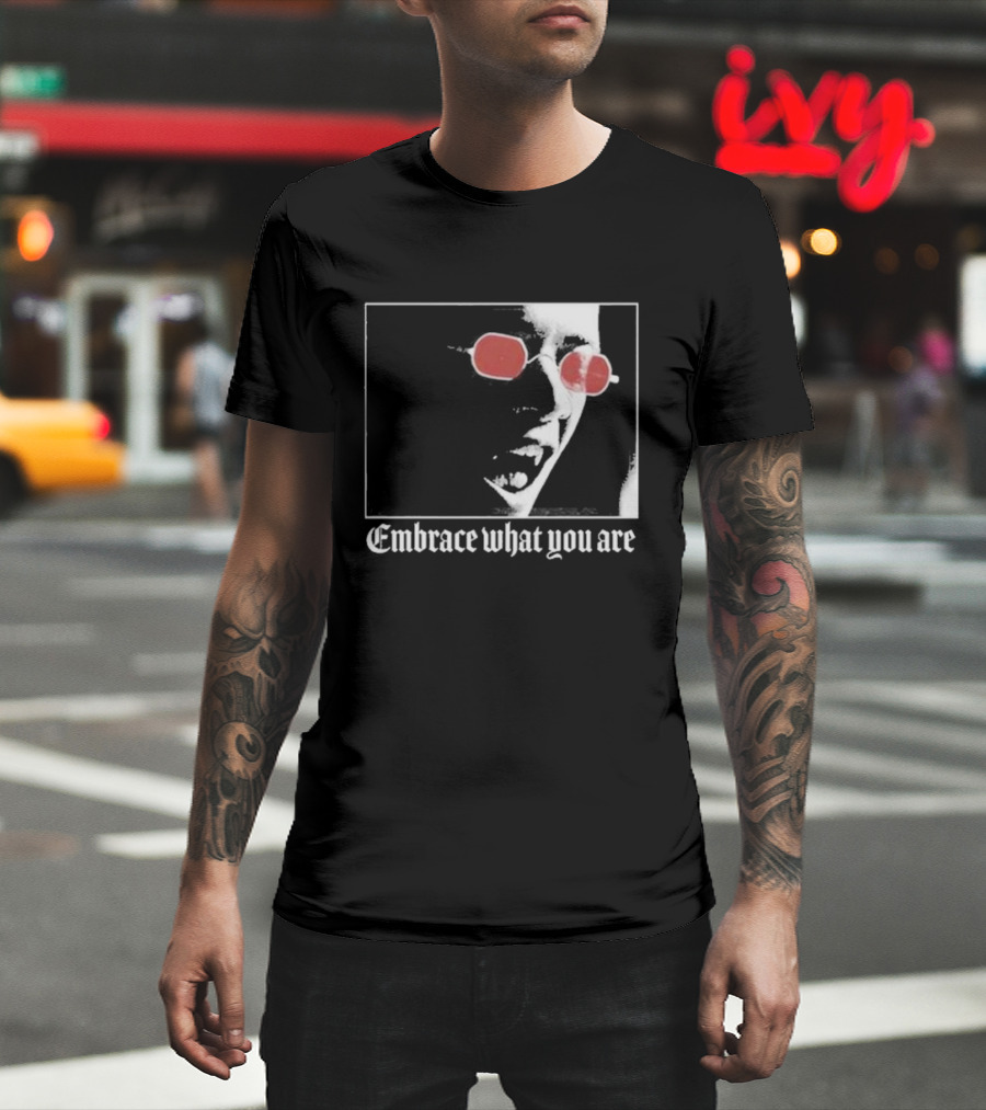 Bimolloy Embrace What You Are Red Glasses T-Shirt