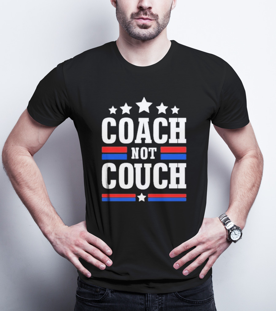 Elissa Neeb Coach Not Couch Stars Stripes Patriotic T-Shirt