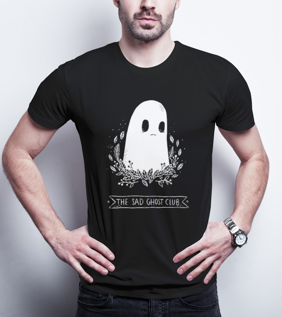 The Sad Ghost Club First Ever Ghost Surrounded By Floral Elements T-Shirt