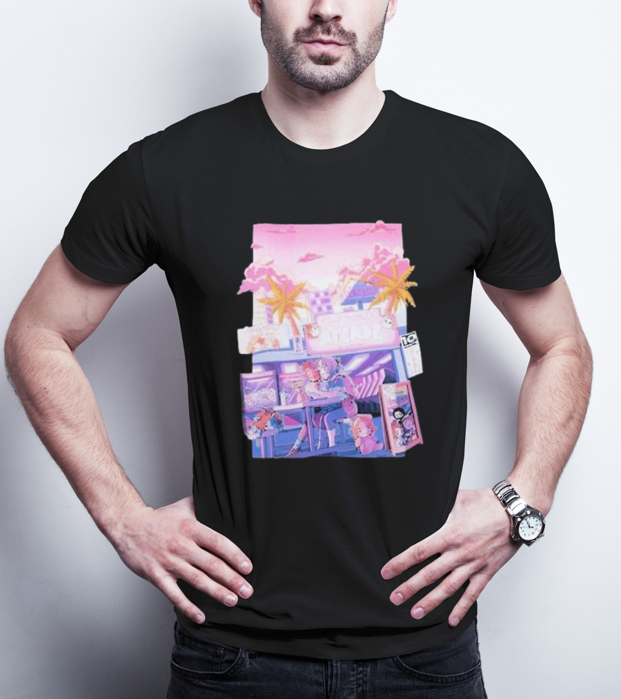Game Grumps Arcade Neon Palm Trees T-Shirt