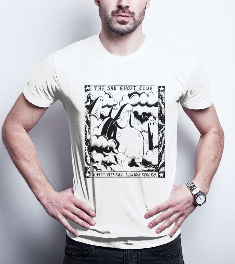 The Sad Ghost Club Clouds Sometimes Sad Always Spooky T-Shirt