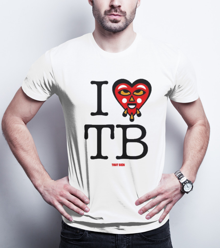 I Love TB Tout Bien Heart Face T-Shirt