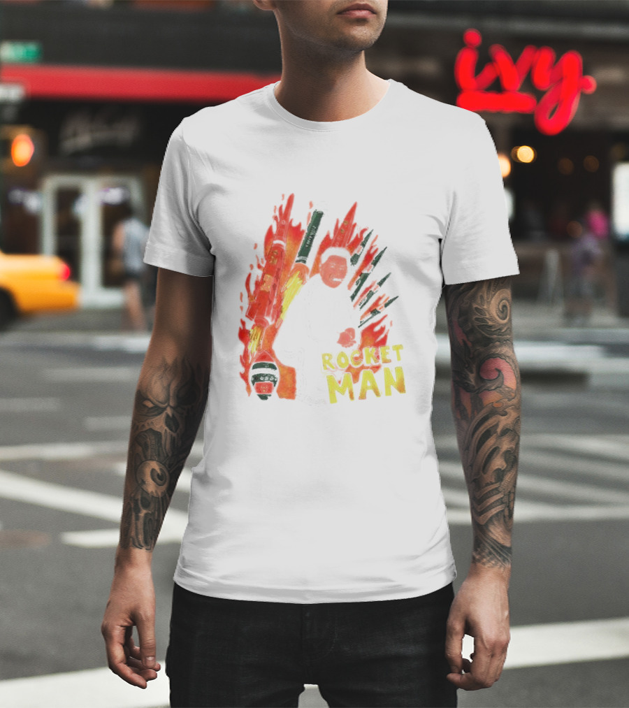 Penkmatters Rocket Man Korean Leader With Missiles T-Shirt