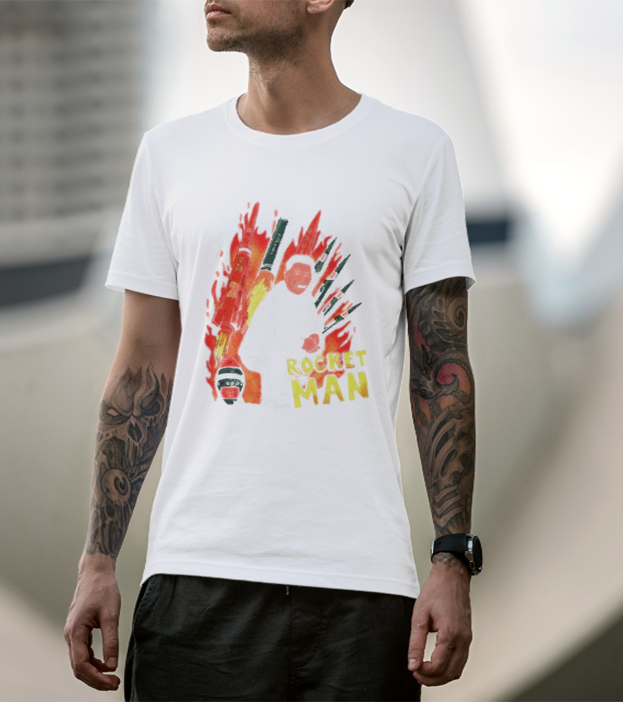 Penkmatters Rocket Man Korean Leader With Missiles T-Shirt