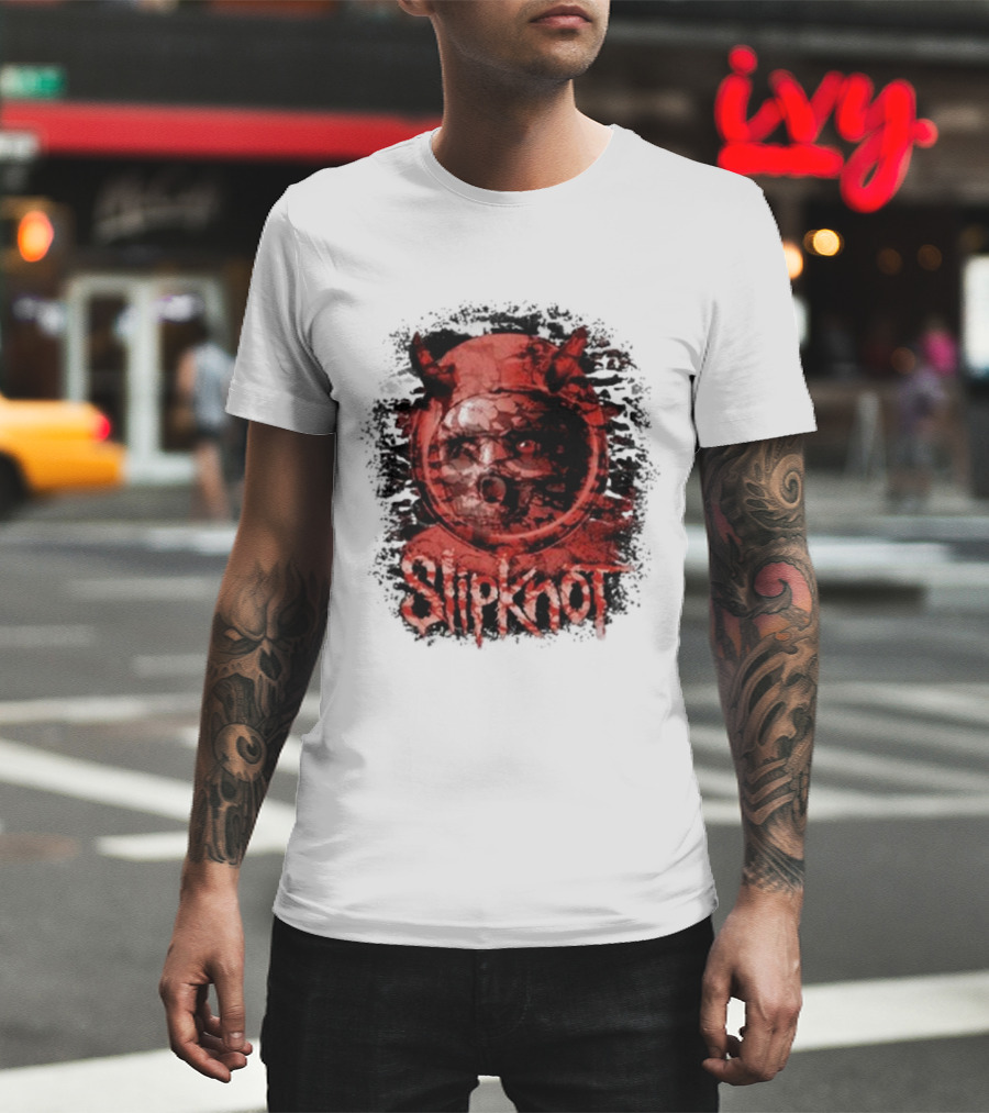 Slipknot Heller Air Capsule 001 Distorted Devil Mask T-Shirt