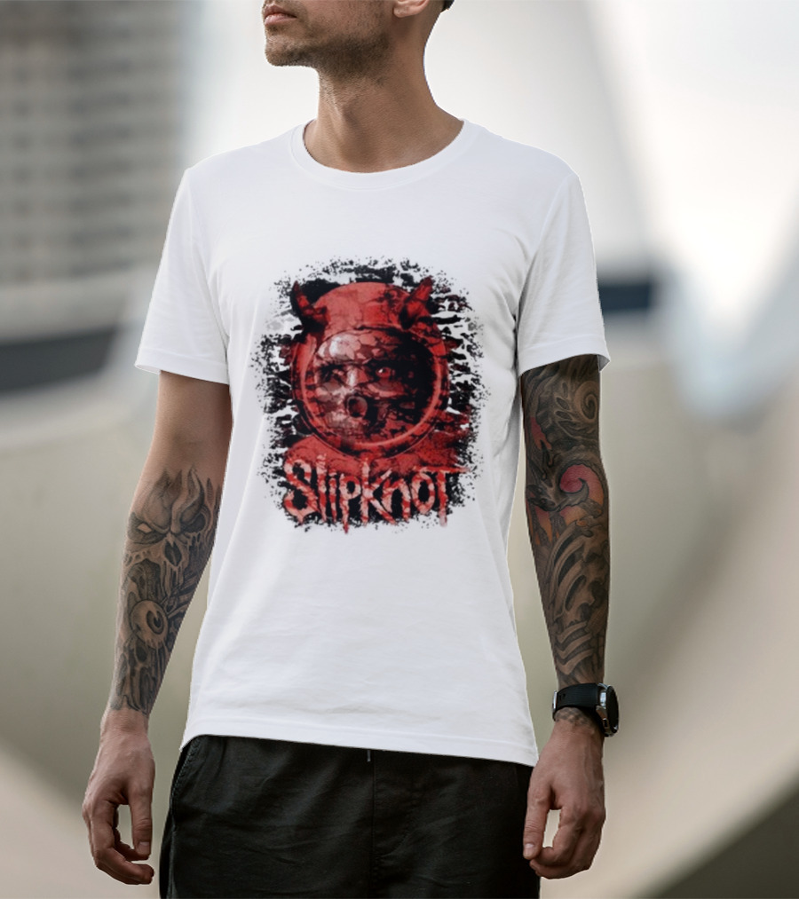Slipknot Heller Air Capsule 001 Distorted Devil Mask T-Shirt