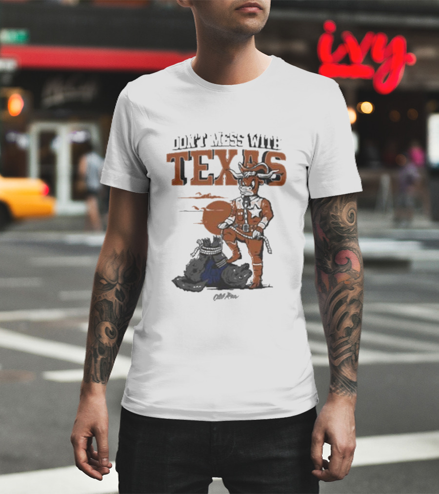 Don’t Mess With Texas Football Cowboy Stomping An Opponent T-Shirt