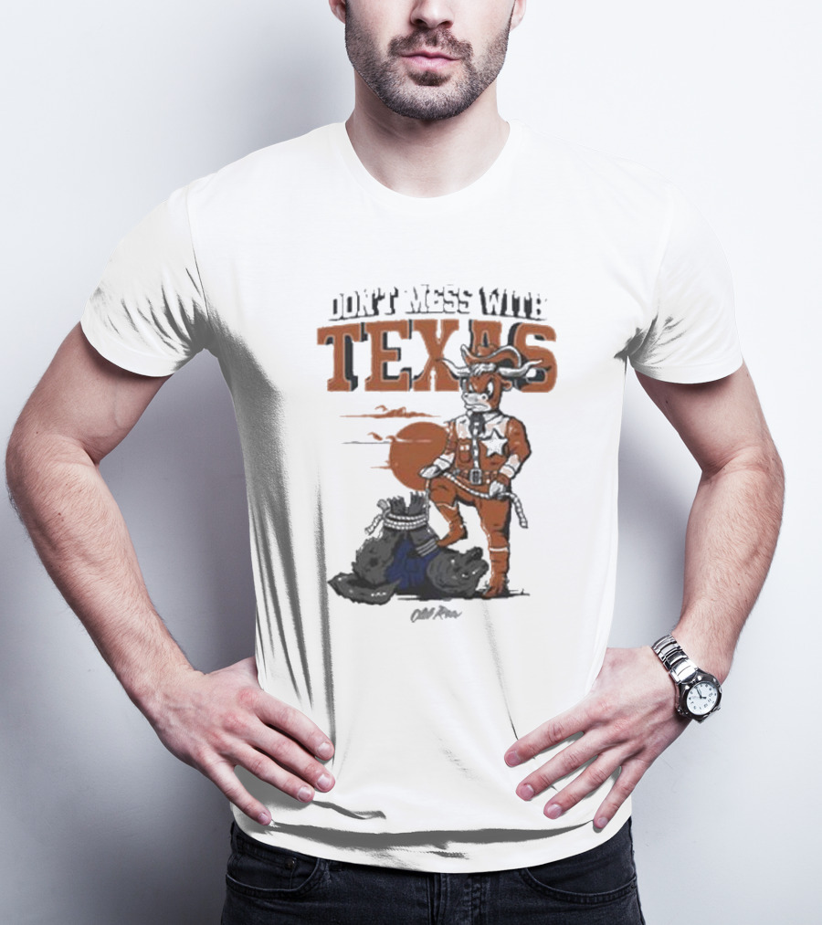 Don’t Mess With Texas Football Cowboy Stomping An Opponent T-Shirt