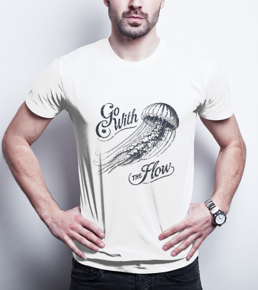 Go With The Flow Silent Pancake Jellyfish T-Shirt