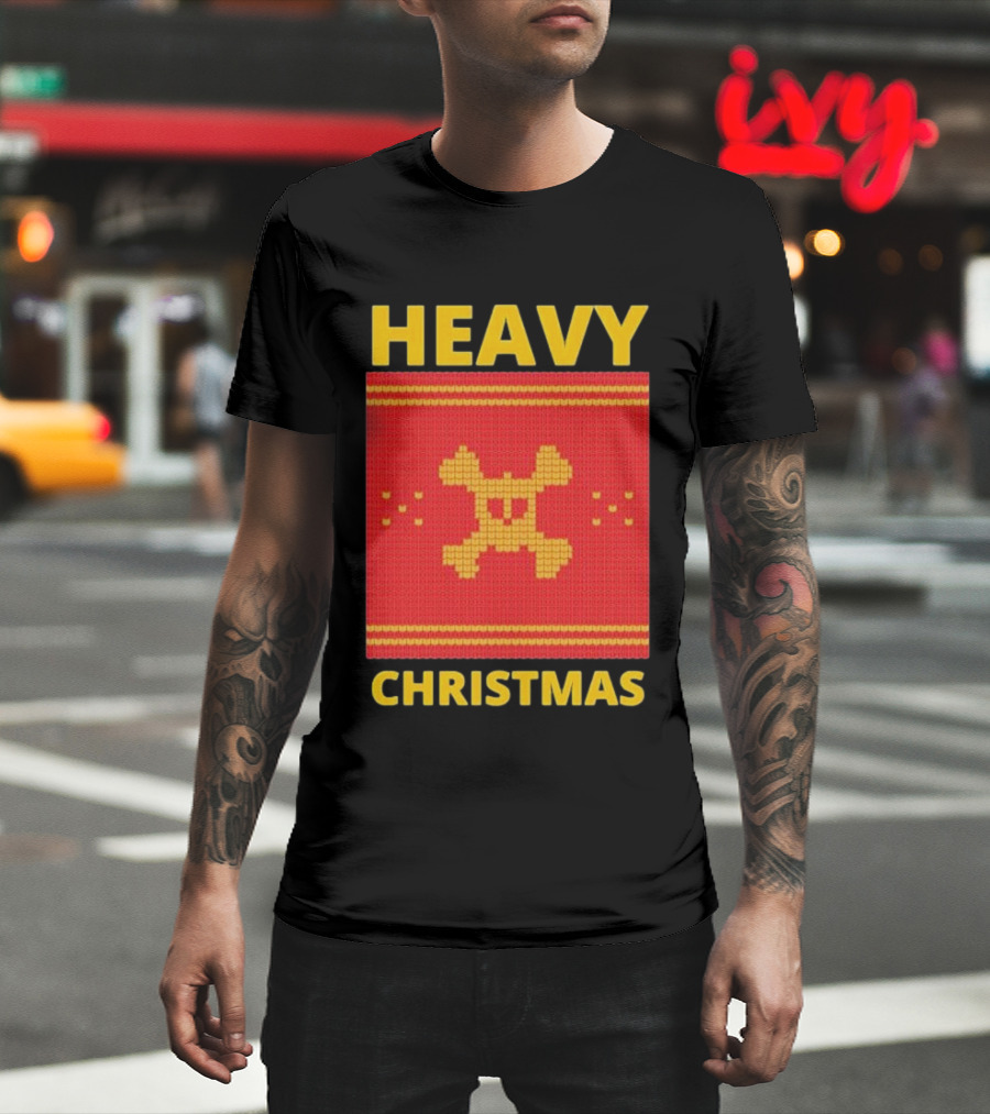 Heavy Metal Christmas Sweater Skull Design For Christmas Musical T-Shirt