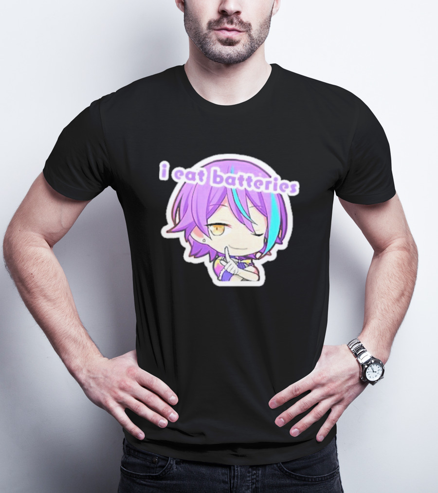 Rui Kamishiro I Eat Batteries Project Sekai Chibi Character T-Shirt