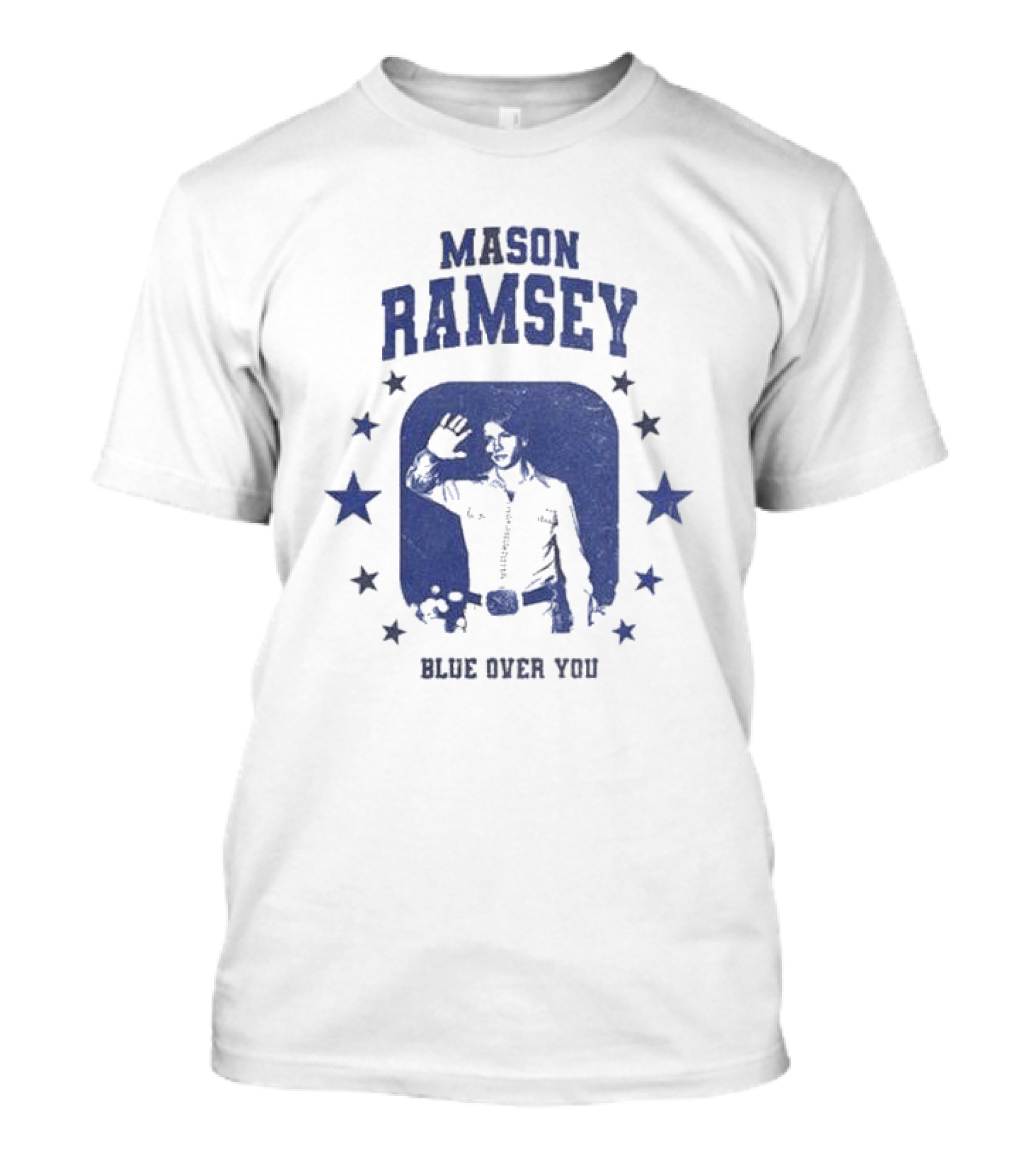 Mason Ramsey Blue Over You Stars Retro Cowboy T-Shirt