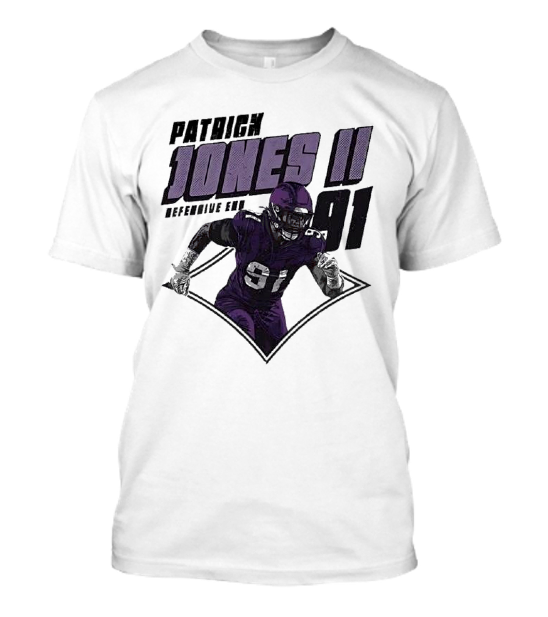 Patrick Jones II Minnesota Defensive End 91 T-Shirt